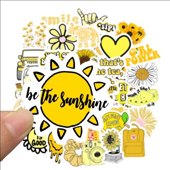 kelzposh | Accessories | Yellow Vsco Girl Sticker Pack | Poshmark